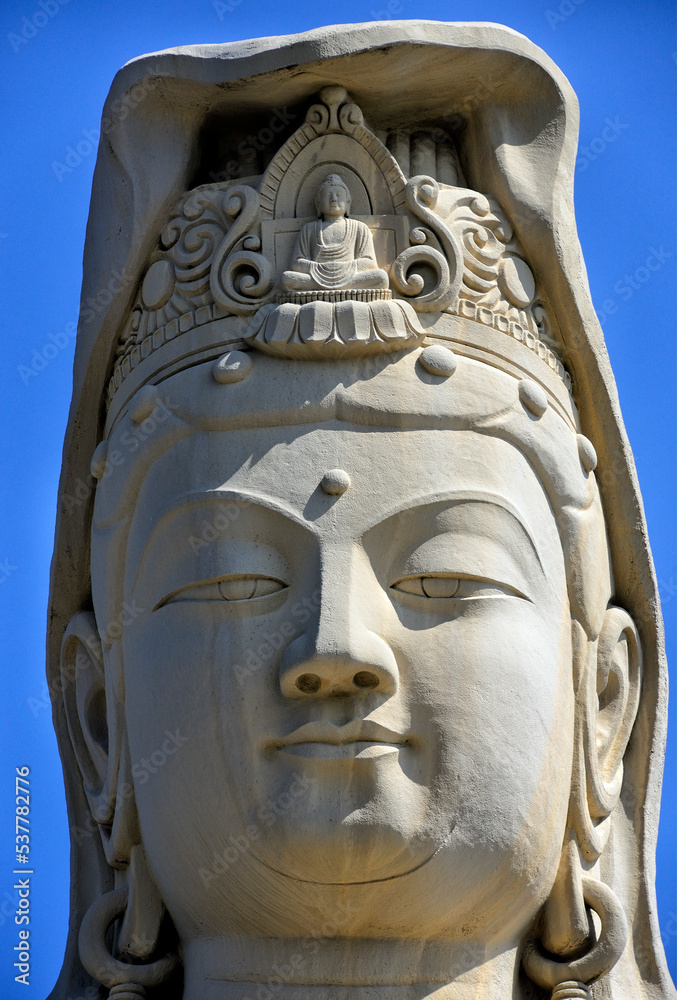 Kodaiji Temple, Kyoto, Japan, Asia, detail of Ryozen Kannon statue ...