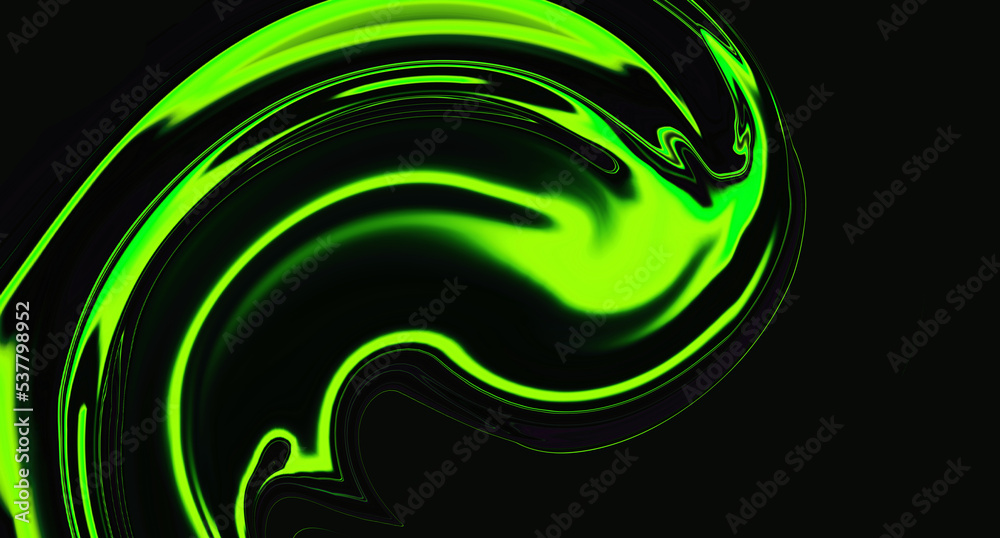 Green And Black Swirls