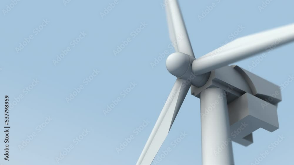 Animation Of Renewable Clean Energy Generators. Animation Of Rotating ...