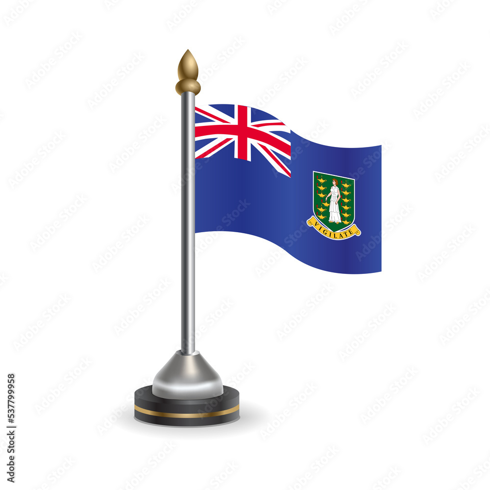 State table flag of British Virgin Islands. National symbol perfect for ...
