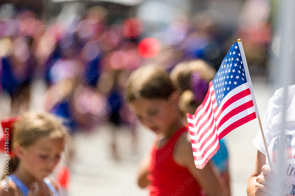 American Flag, Fourth of July Parade, United States of America, Small ...