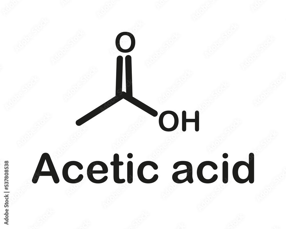 Poster Chemical structure of acetic acid. Vector illustration – Wall Art | UkPosters