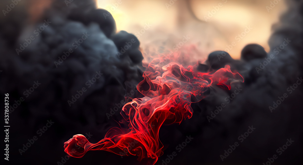 abstract red and black smoke wallpaper background. Stock Illustration ...