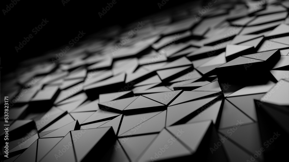 Dark gray polygons background, polygonal abstract wallpaper with ...