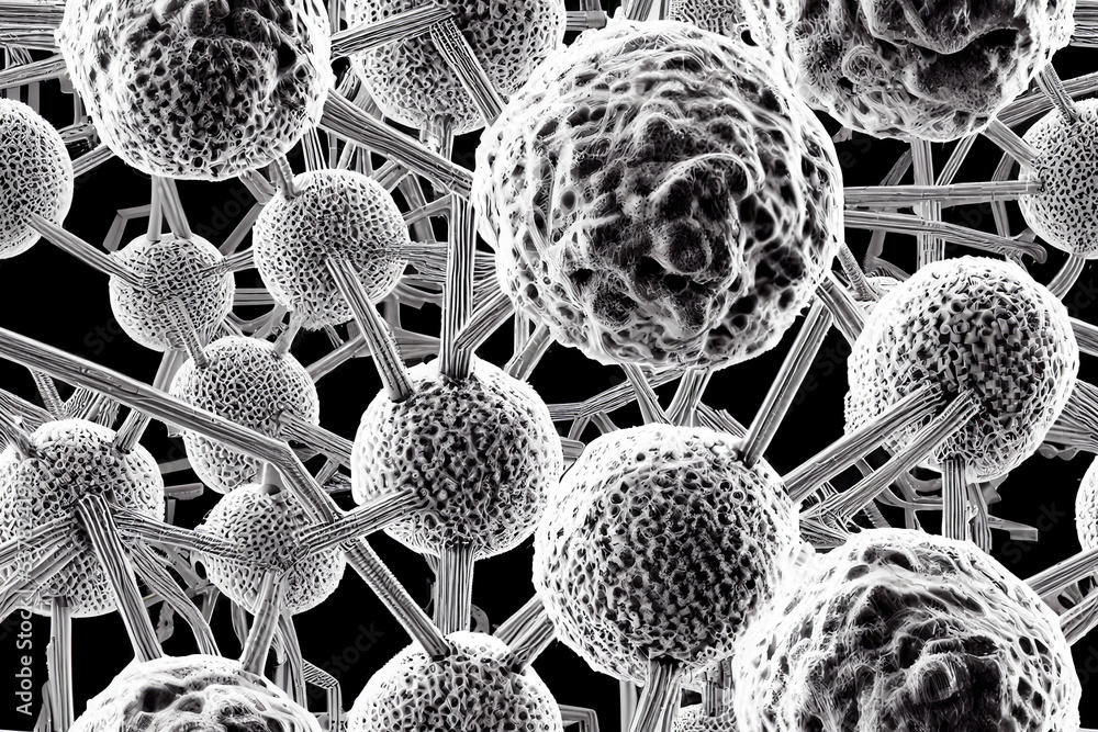 Microscopic connective tissue - graphic Stock Illustration | Adobe Stock