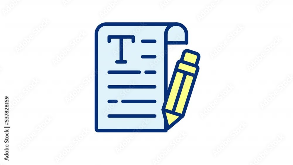 Animated copywriting RGB color icon. Writing promotional texts ...