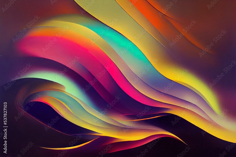 Paint Movement. Color Dream series. Composition of gradients and ...