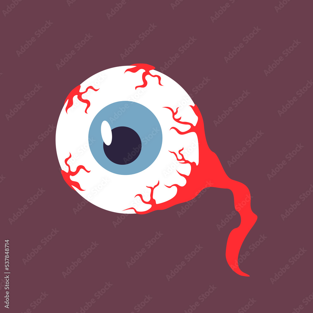 spooky eye ball silhouette isolated vector illustration. Element for ...