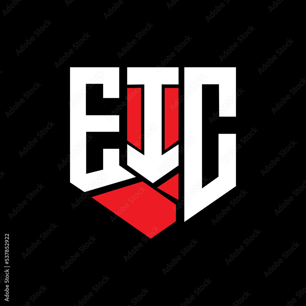 EIC letter luxury logo design on black background. EIC creative ...