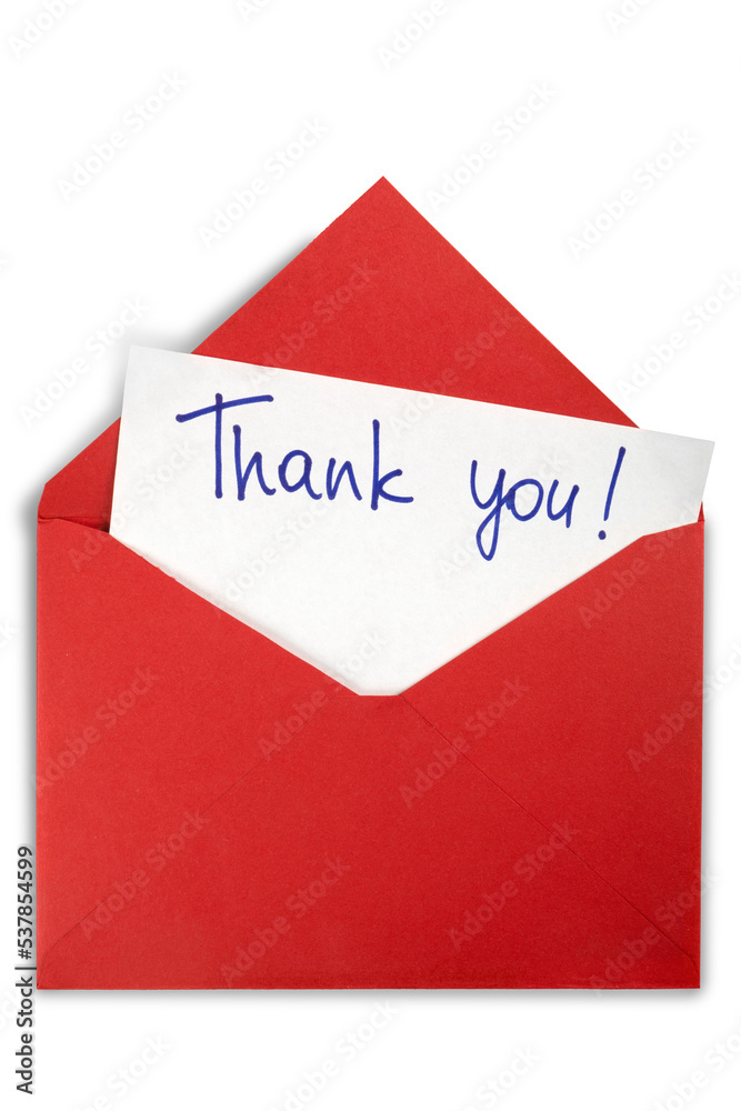 Envelope with Thank You Note Stock Photo | Adobe Stock