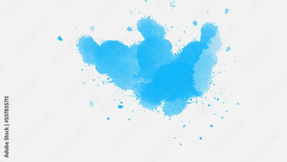 Blue ink drops splatter spilling transition Ink splatters transition ...