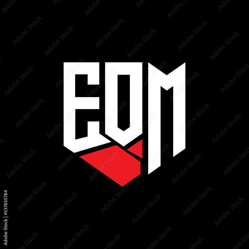 EOM letter luxury logo design on black background. EOM creative ...