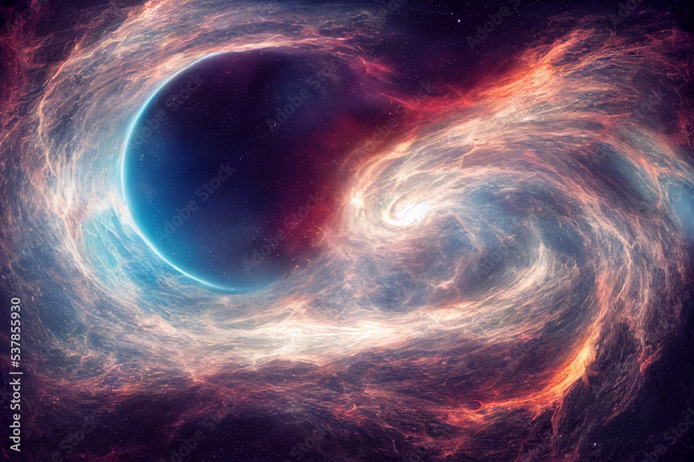 Ilustrace „Space background epic stars planets galaxies scale texture ...