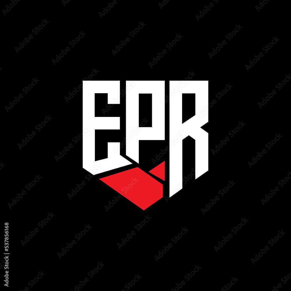 EPR letter luxury logo design on black background. EPR creative ...