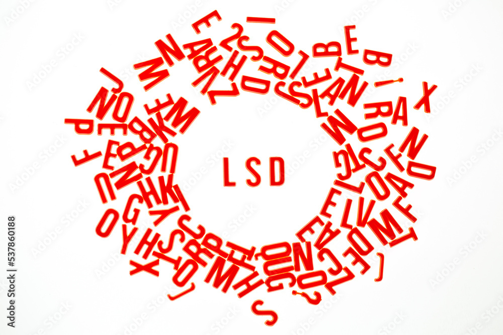 Lsd.Letters on a white background.Illustration for the article Stock ...