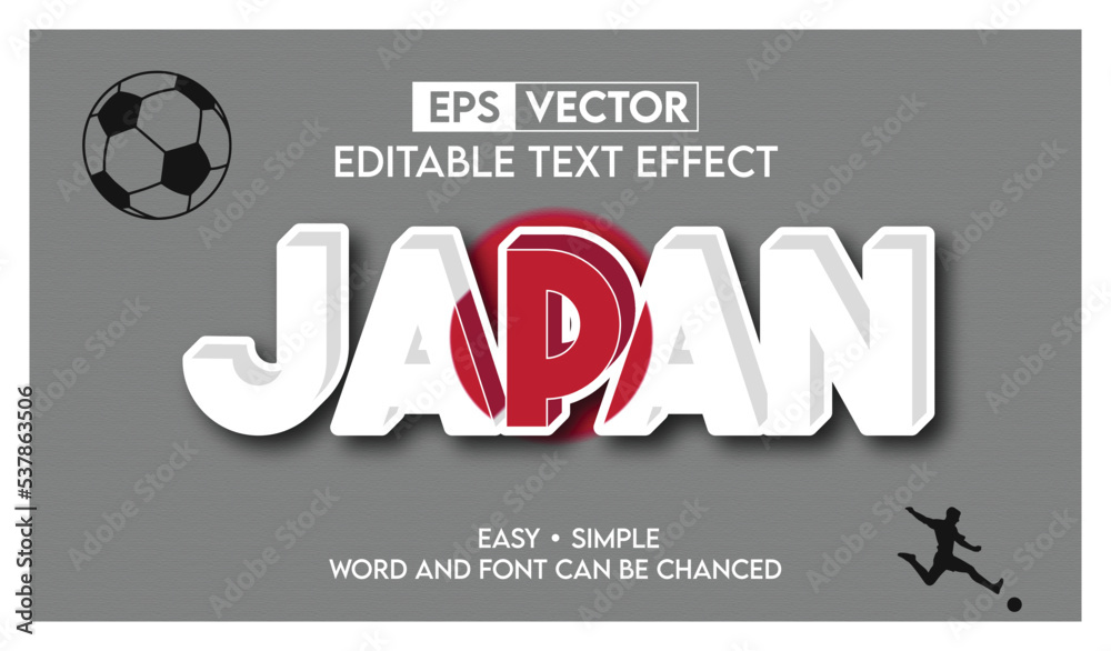 Japan Country Flag Text effect EPS Stock Vector | Adobe Stock