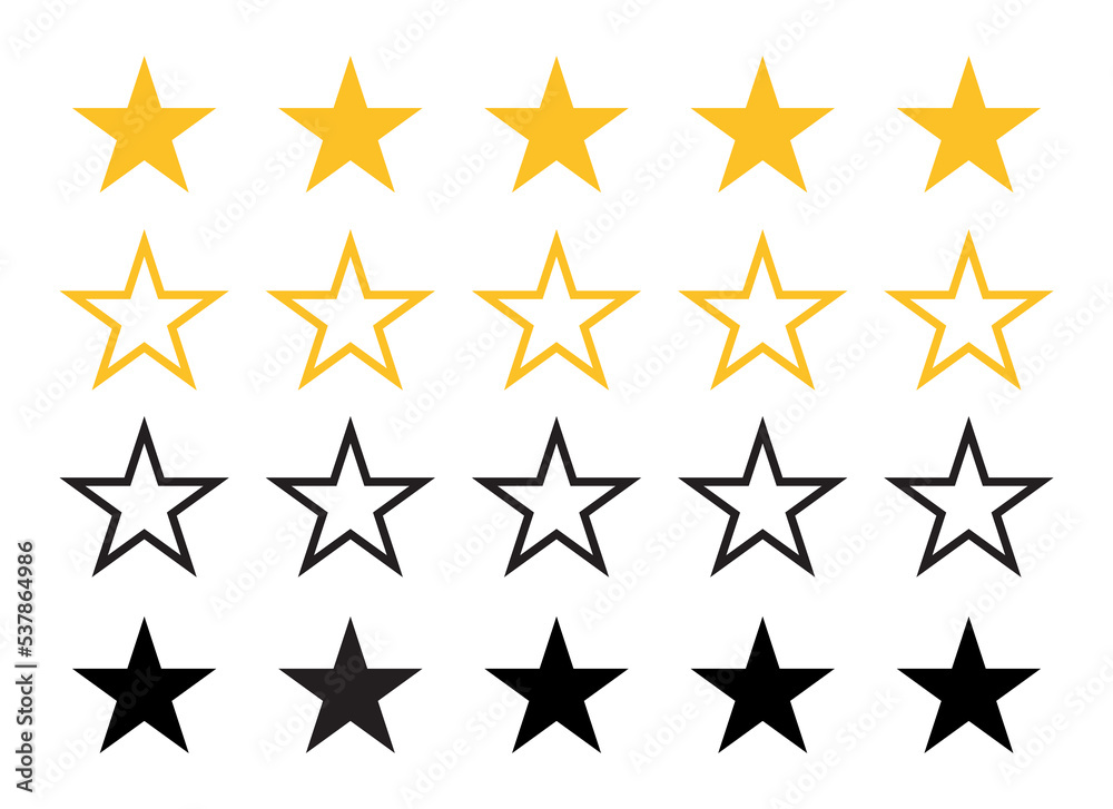 Vector symbol 5 gold stars quality rating. Quality rating, customer ...