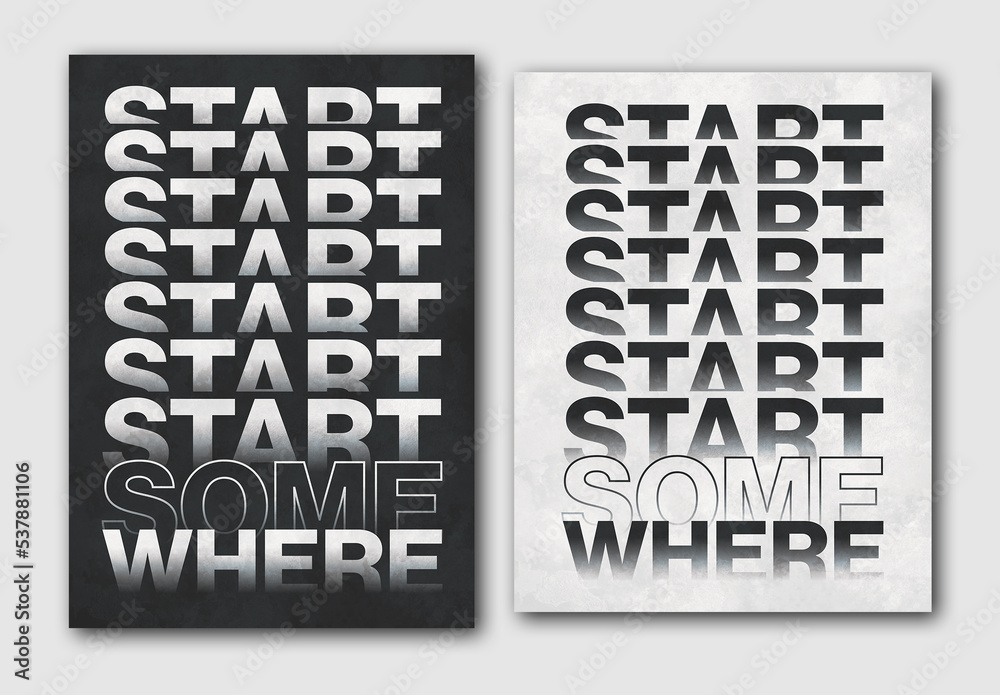 Minimal Poster Layout with Stacked Text Pattern Stock Template | Adobe ...