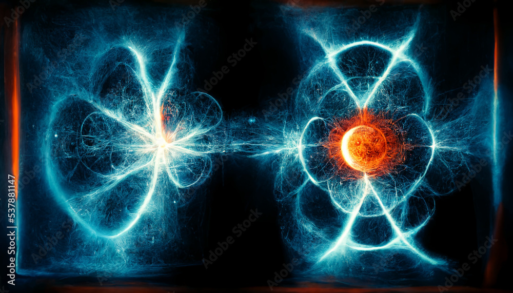 A magnificent 3d illustration of Quantum Nuclear Fusion Stock ...