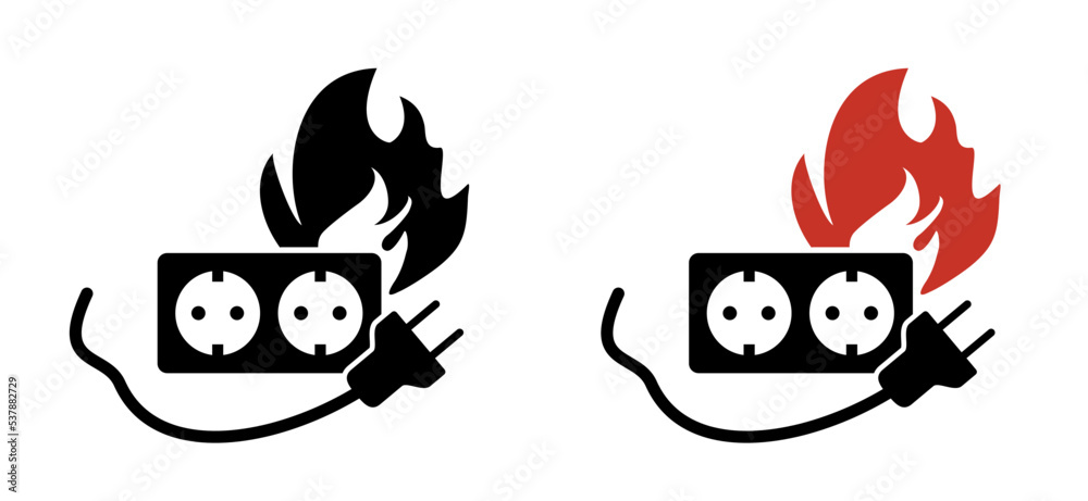 Cartoon electric plug. socket, electricity, power logo oe symbol. Power ...