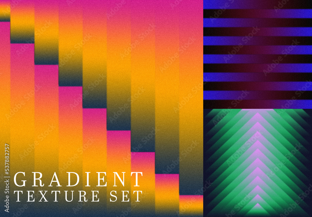 Futuristic Gradient Texture Set Stock Template | Adobe Stock