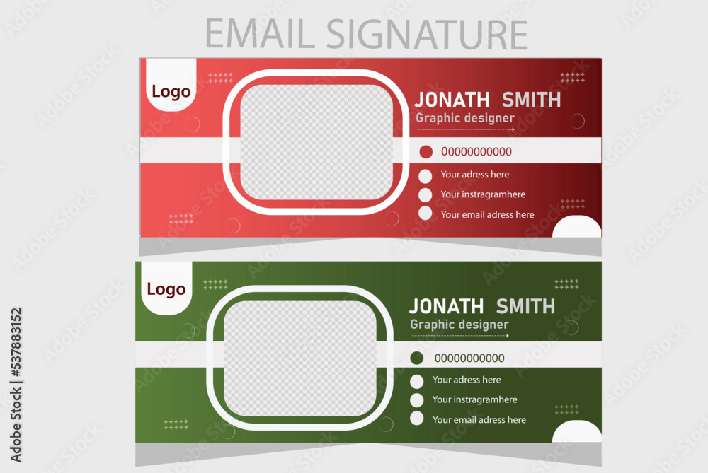 Social media creative stylish email signature poster vector file ...