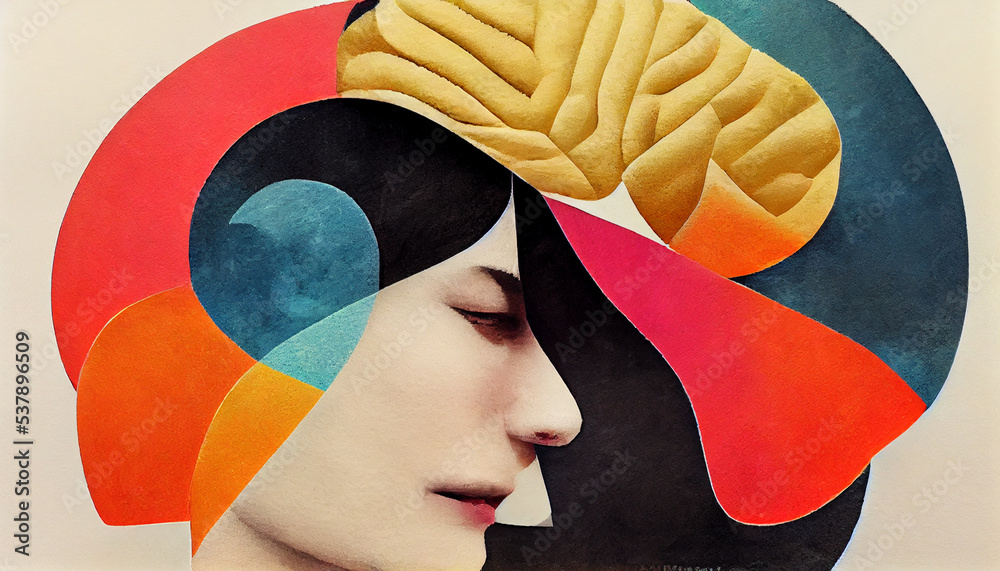 Collage aesthetic paper mixed media illustrations of creativity ...