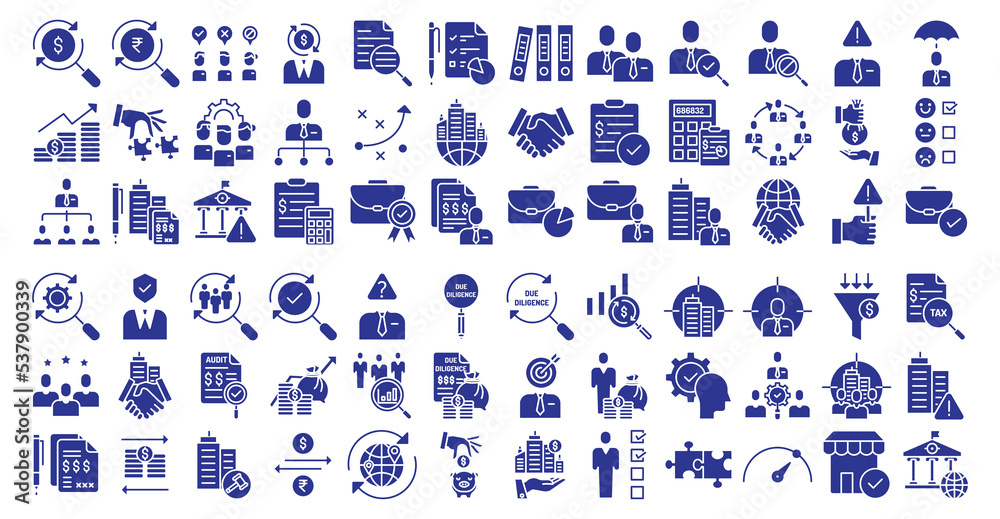 Vetor do Stock: Collection of icons related to Business and Due ...