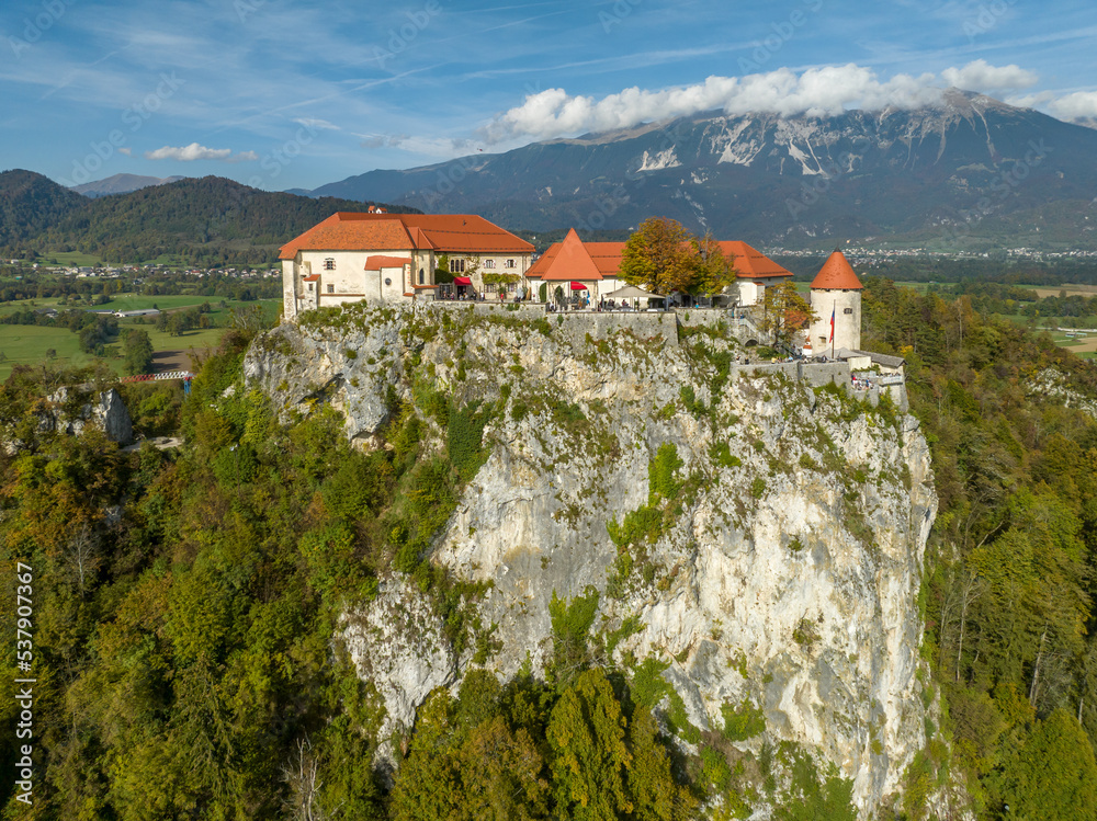 Bled Castle Medieval Castle built above the City of Bled in Slovenia ...