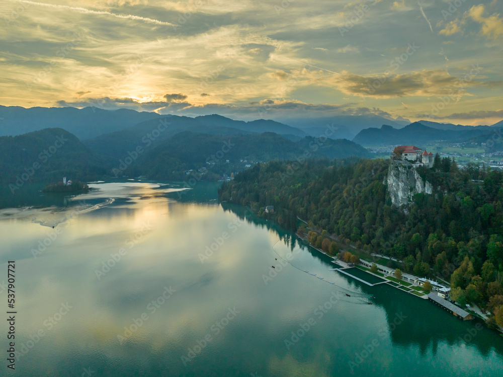 Bled Castle Medieval Castle built above the City of Bled in Slovenia ...