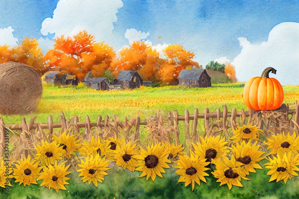 Country Farm Fall Backgrounds