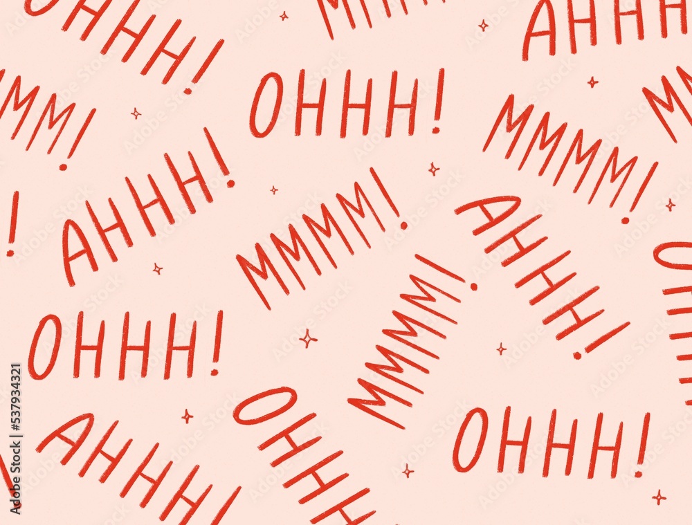 Sex moaning onomatopeia illustration Stock Photo | Adobe Stock