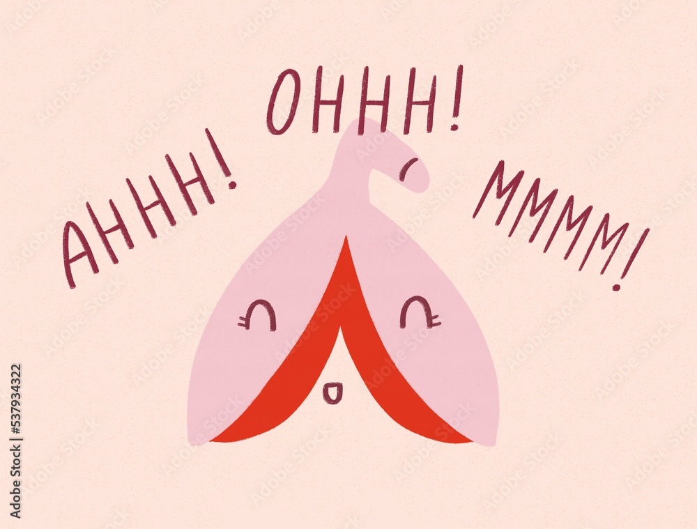Happy clitoris woman anatomy illustration Stock Photo | Adobe Stock