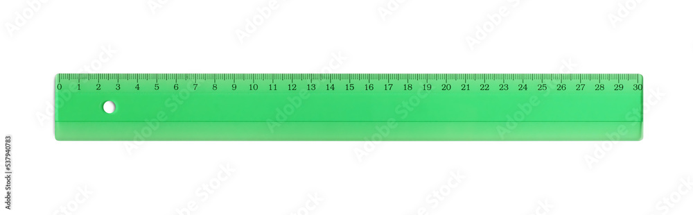Ruler with measuring length markings in centimeters isolated on white ...