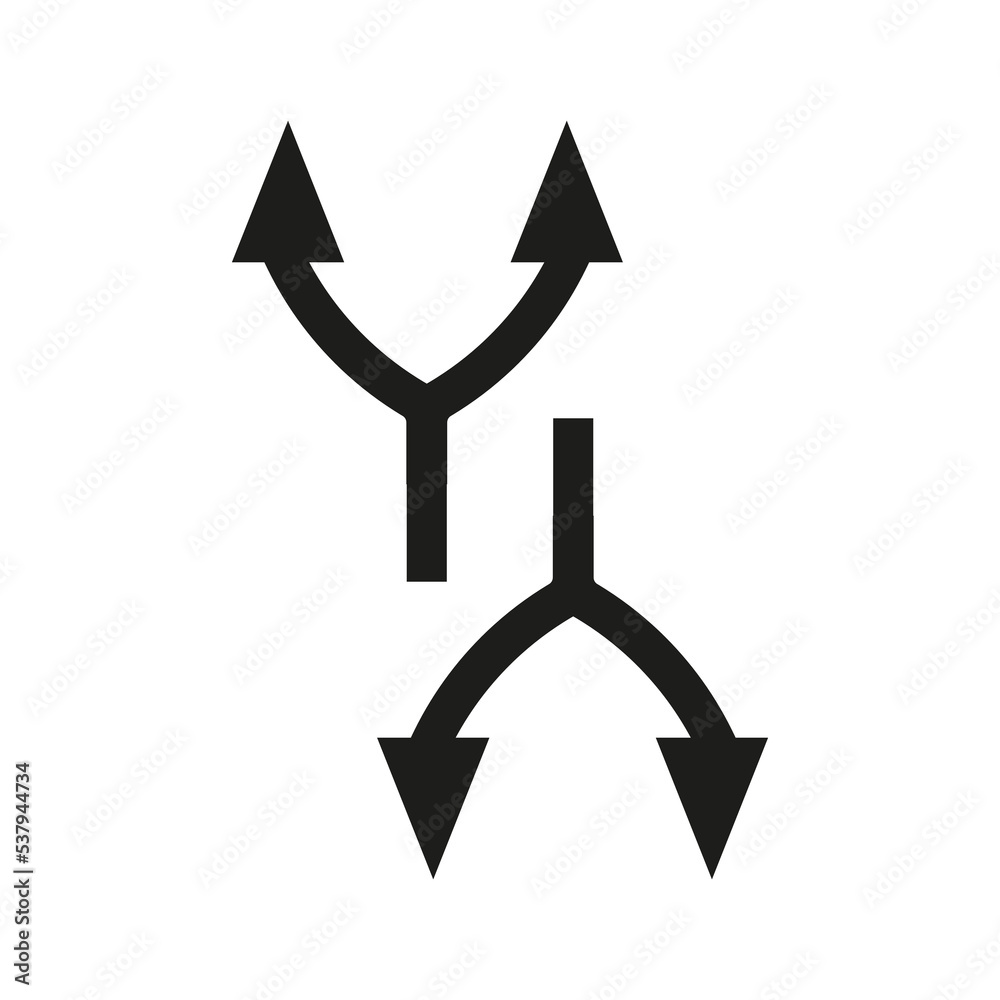 Double arrows. Symbol graphics. Cross symbol. Vector illustration ...