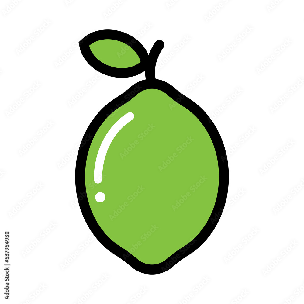 Lime citrus fruit icon symbol signs for apps and websites with ...