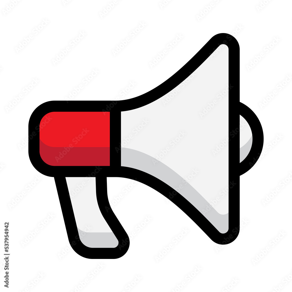 Loudspeaker megaphone icon symbol signs for apps and websites with ...