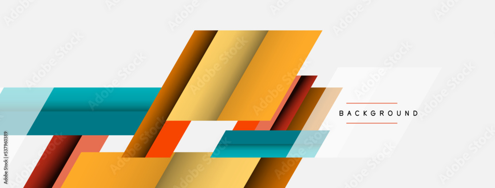 Vector background. Abstract overlapping color lines design with shadow ...