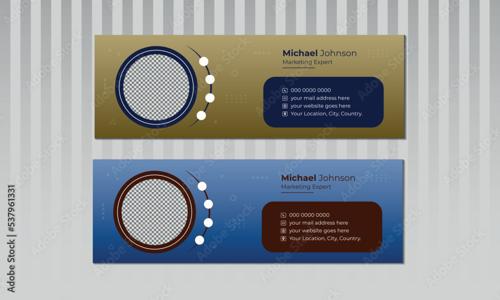 Flat and Modern Email Signature Template Professional business email ...