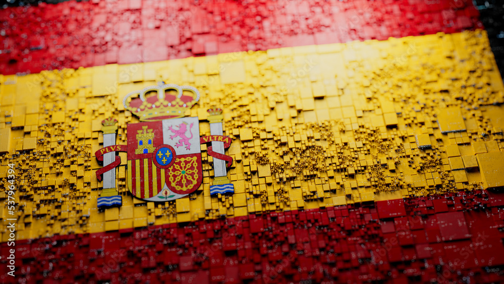 Spanish Flag Background Stock Illustration | Adobe Stock