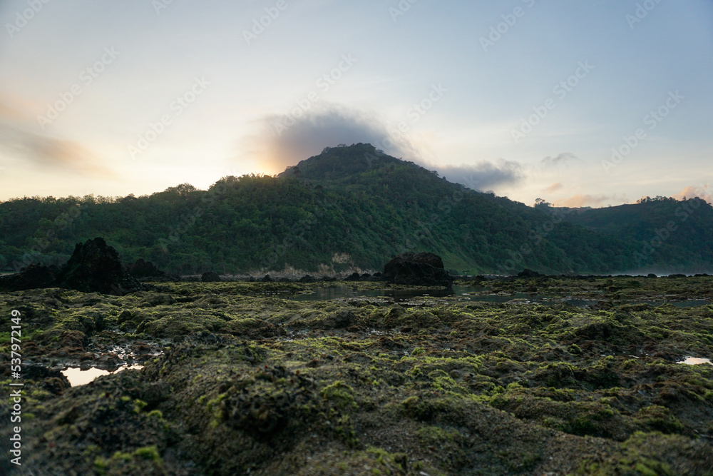 Landscape Around Red Island beach in banyuwangi, East Java, Indonesia ...