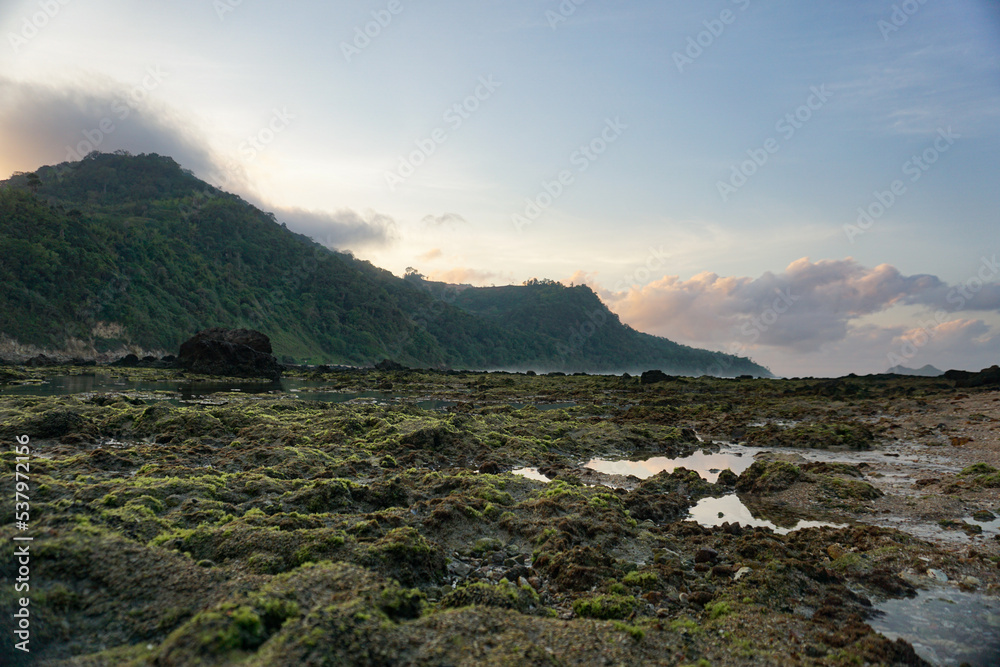 Landscape Around Red Island beach in banyuwangi, East Java, Indonesia ...