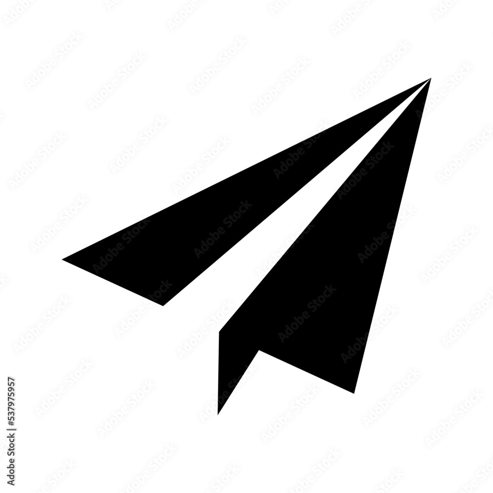Paper Plane icon. send sign. vector illustration Stock Vector | Adobe Stock