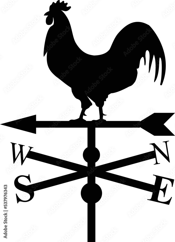 Rooster Weathervane Silhouette