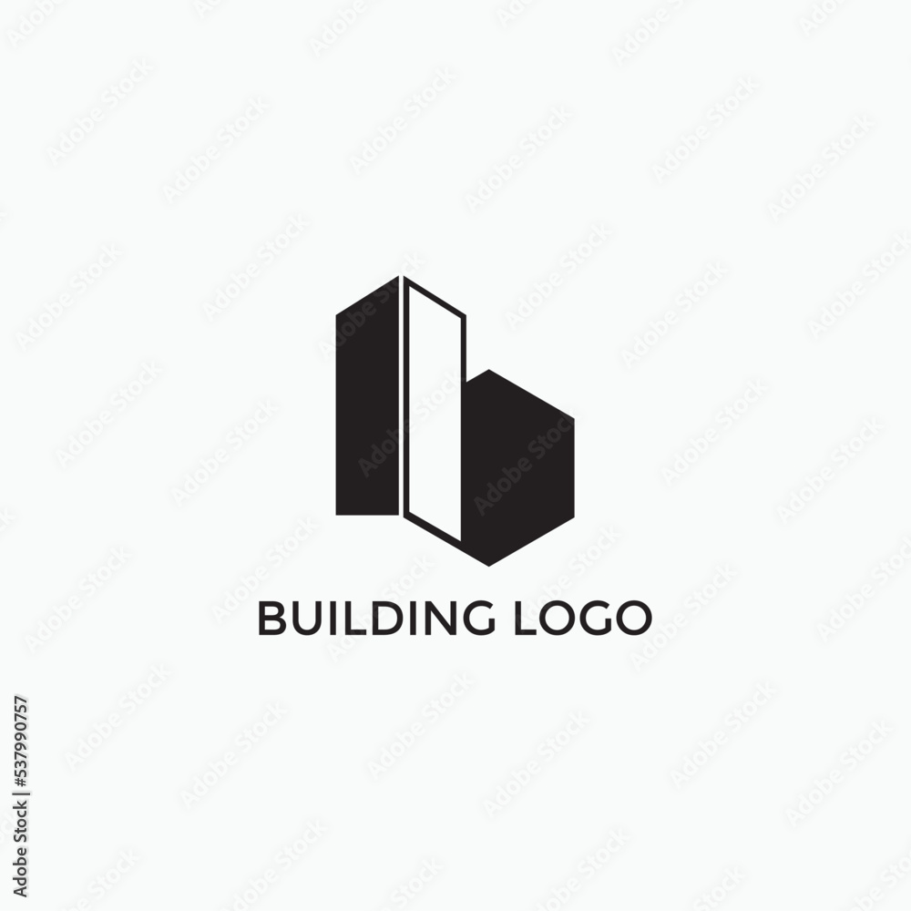 B Letter buildings logo vector image Stock Vector | Adobe Stock