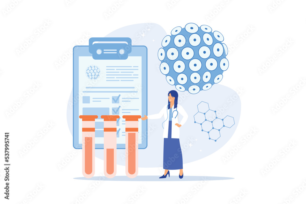 Doctor diagnosis HPV virus. Cervical cancer early diagnostics and ...