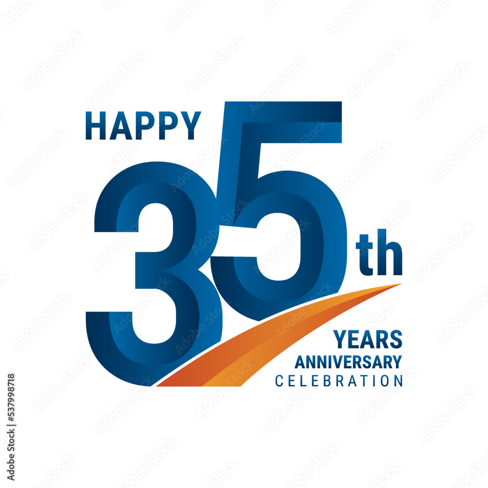 35th Anniversary Logo, Perfect logo design for anniversary celebration ...