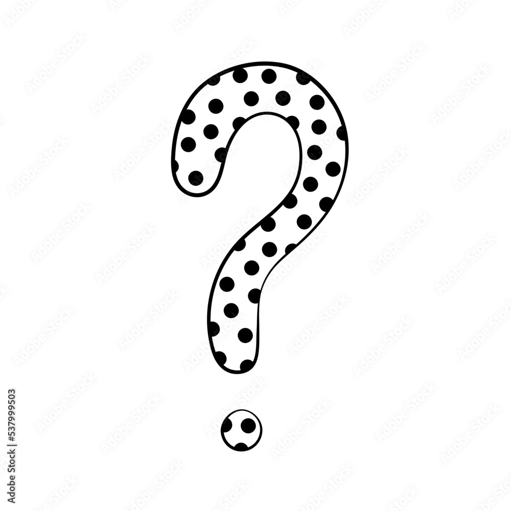 Question mark hand drawn in doodle style, vector illustration. Icon ...