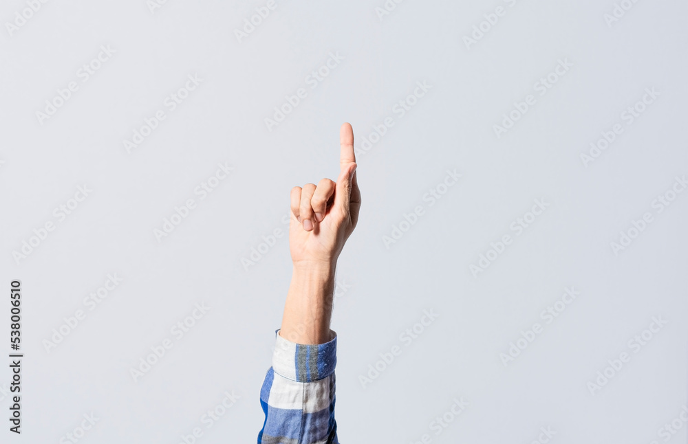 Counting number ONE in sign language. Deaf and dumb counting the number ...