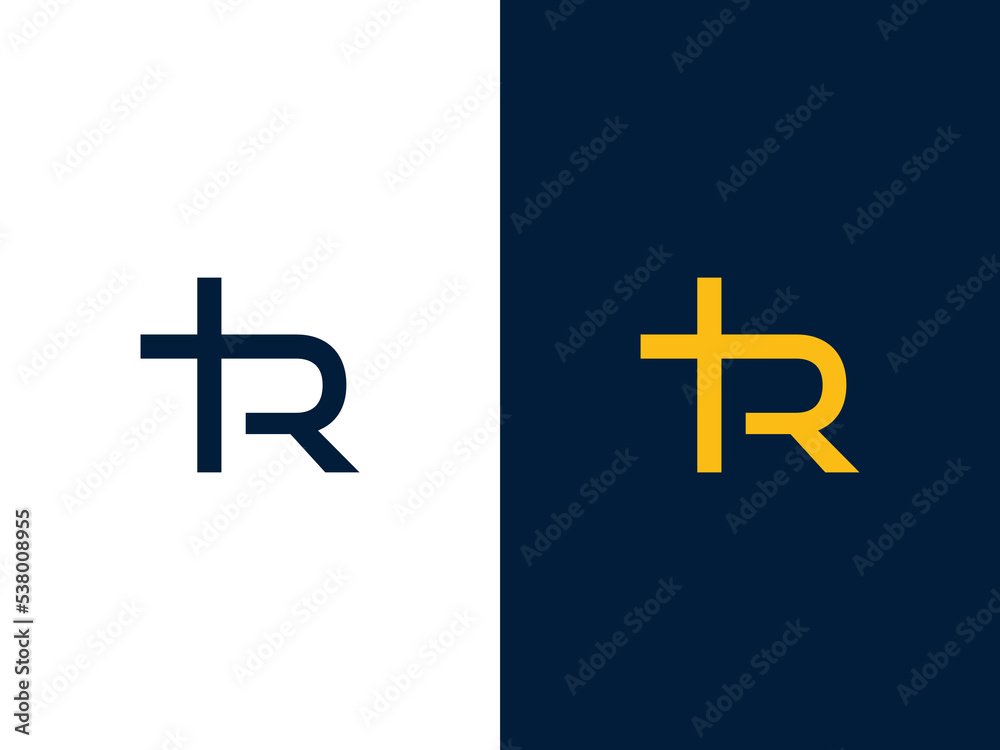 Letter R Church Logo. Modern Cross Logo Stock Vector | Adobe Stock